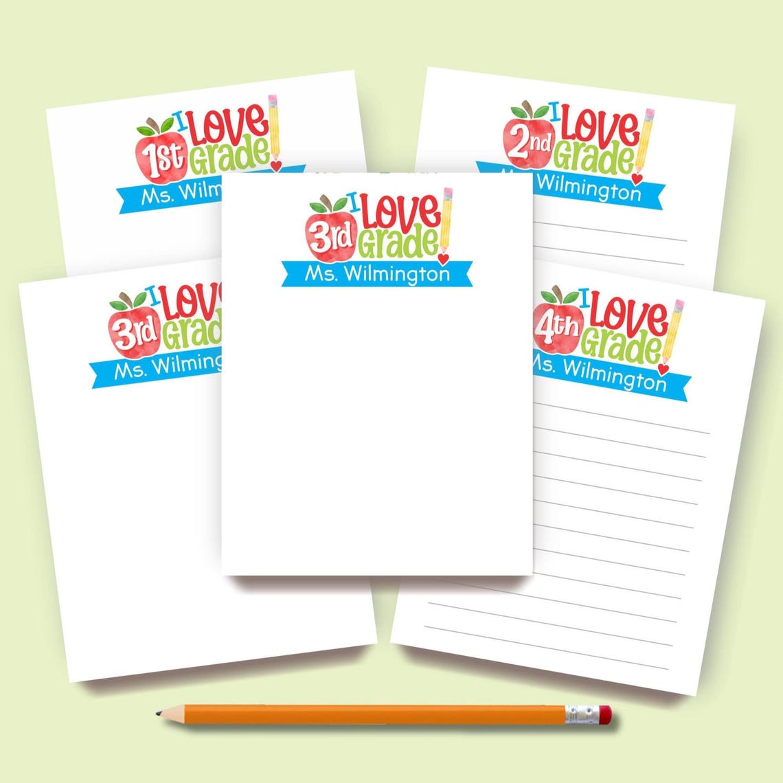 Personalized Teacher Notepad, Custom Note Pad for Teacher Gift, Back to ...