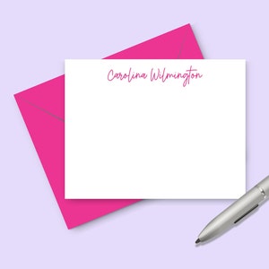 Custom Note Cards Set for Women, Personalized Stationery Set of ...