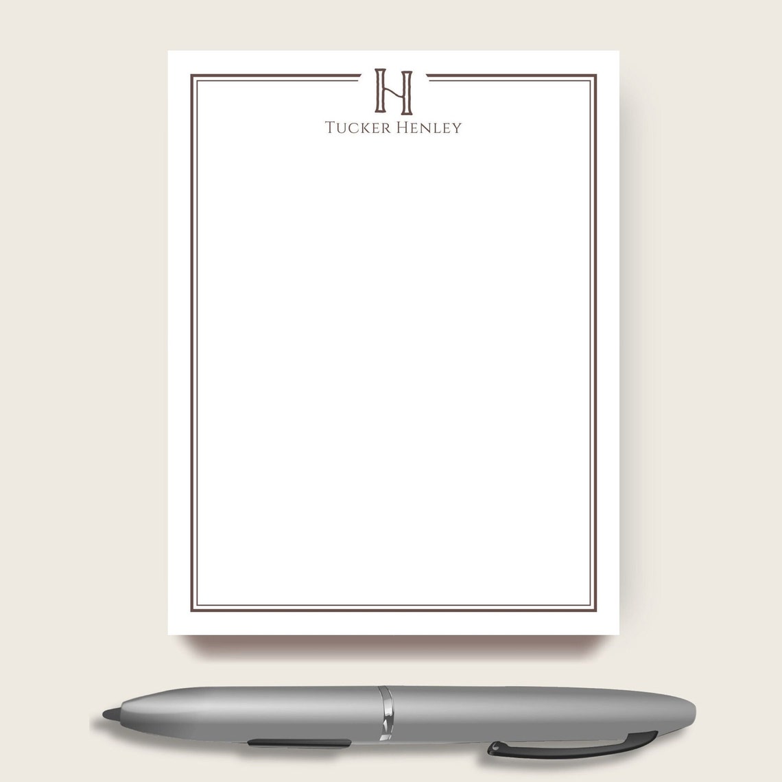 Personalized Monogram Stationery Notepad Professional Office Stationery ...