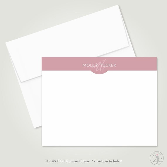 Monogram Note Card Set for Women Monogrammed Stationery for Girls ...