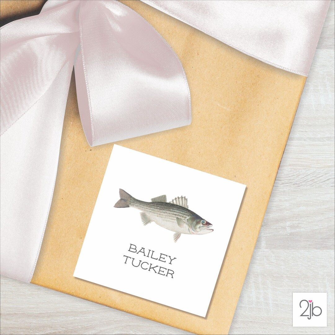 Calling Cards Fish Stationery for Kids Personalized Fishing Gift Tags ...