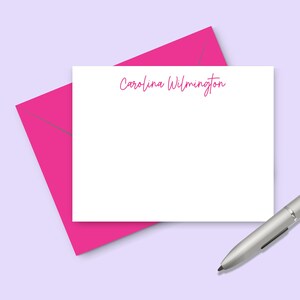 Custom Note Cards Set for Women, Personalized Stationery Set of ...