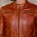 Brando London Brown Cafe Racer Jacket Men's Vintage Leather Jacket Slim ...