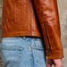 Brando London Brown Cafe Racer Jacket Men's Vintage Leather Jacket Slim ...