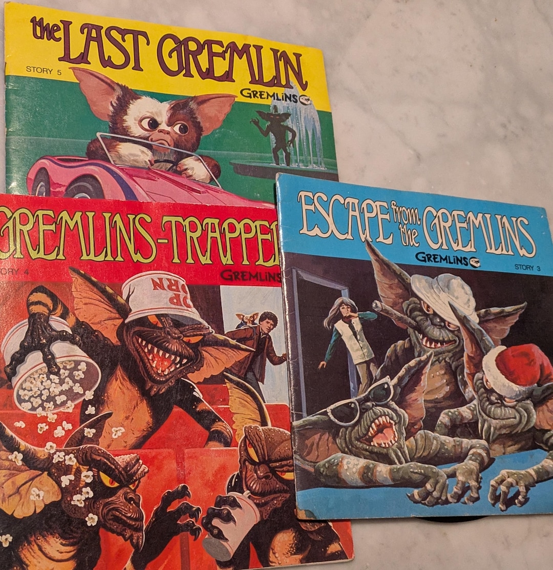 Gremlin Adventures Story Books With Records 1984 Stories 3,4 and 5 - Etsy