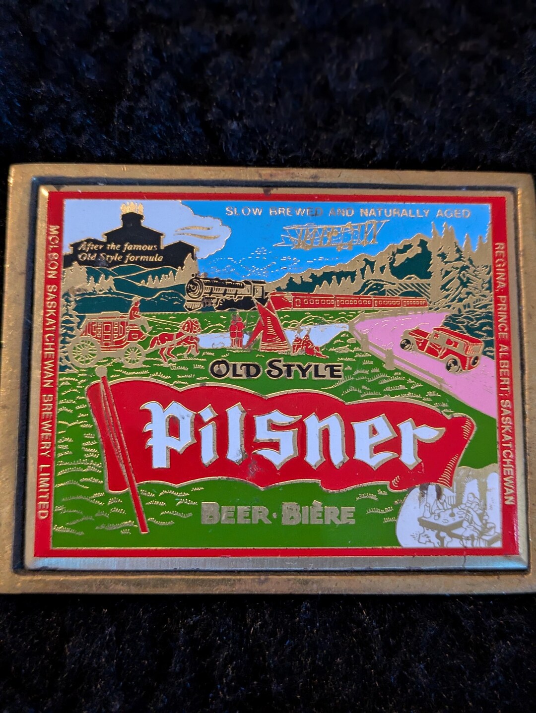 Vintage Old Style Pilsner Belt Buckle Solid Brass NAP INC. 1983 - Etsy