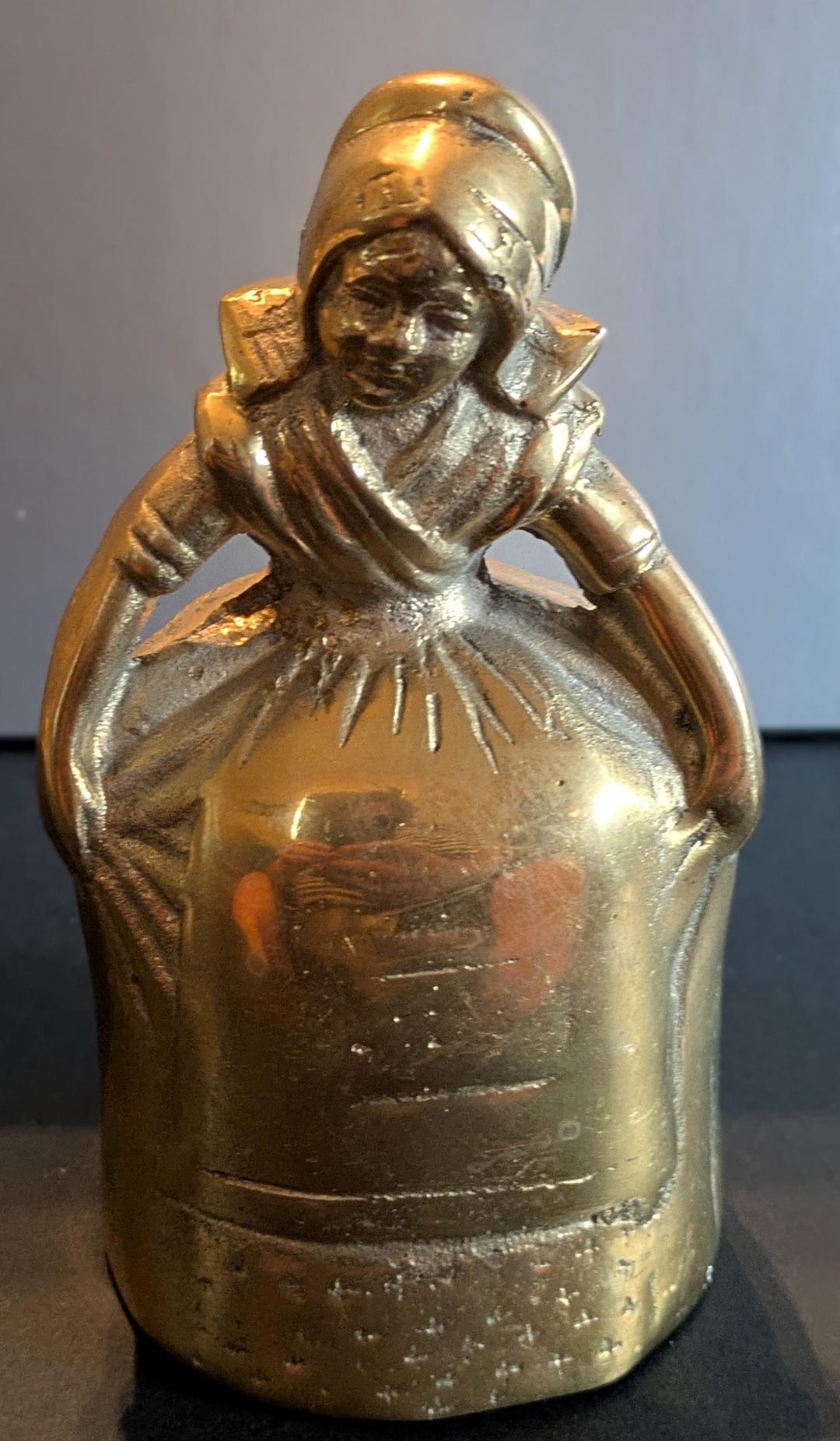 Vintage Solid Brass Old Lady Bell Boot Bell Knockers Heavy 5" Tall - Etsy