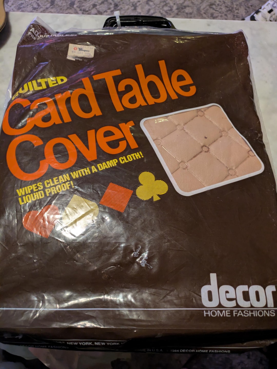 2 Vintage Quilted Vinyl Card Table Covers - Etsy