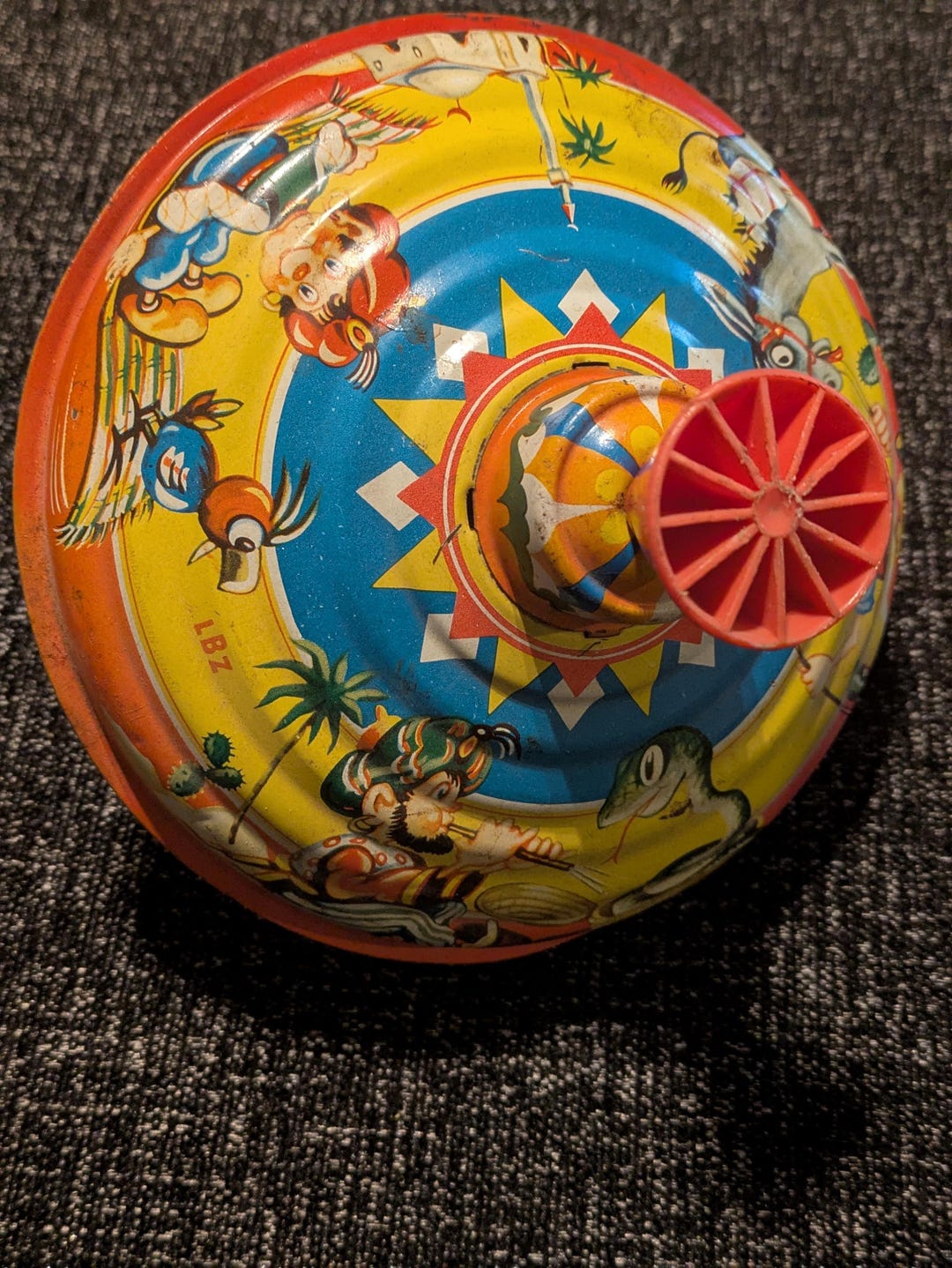 Vintage 1950's Non Working Spinning Top Boy Leading a Donkey - Etsy