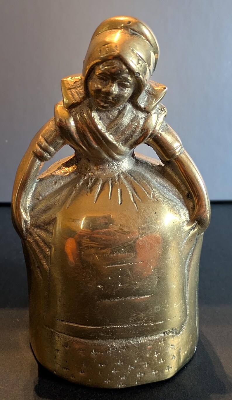 Vintage Solid Brass Old Lady Bell Boot Bell Knockers Heavy 5" Tall - Etsy