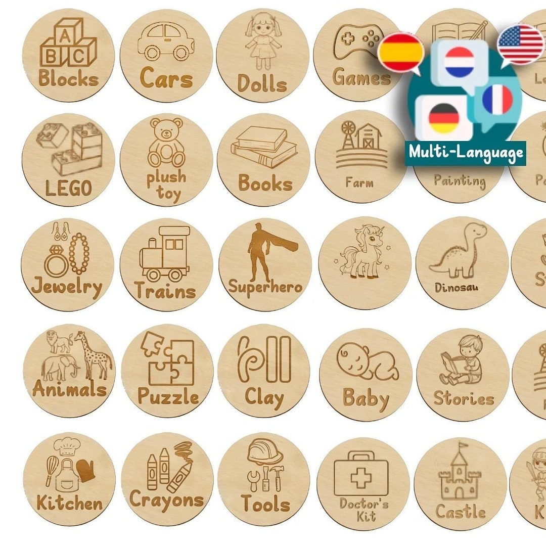 Personalized Wooden Labels for IKEA Trofast & Kallax Children's Room ...