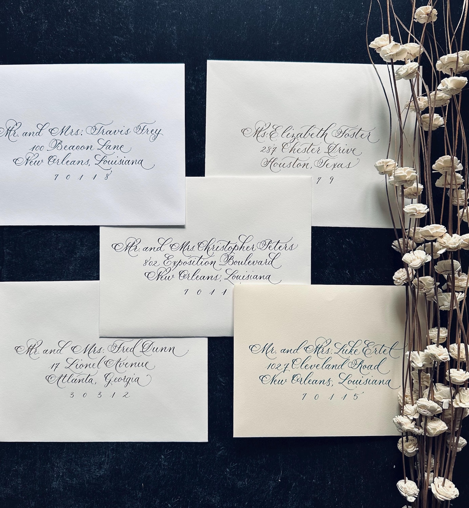 Copperplate Calligraphy Wedding Envelopes: Hand-lettered Addressing - Etsy