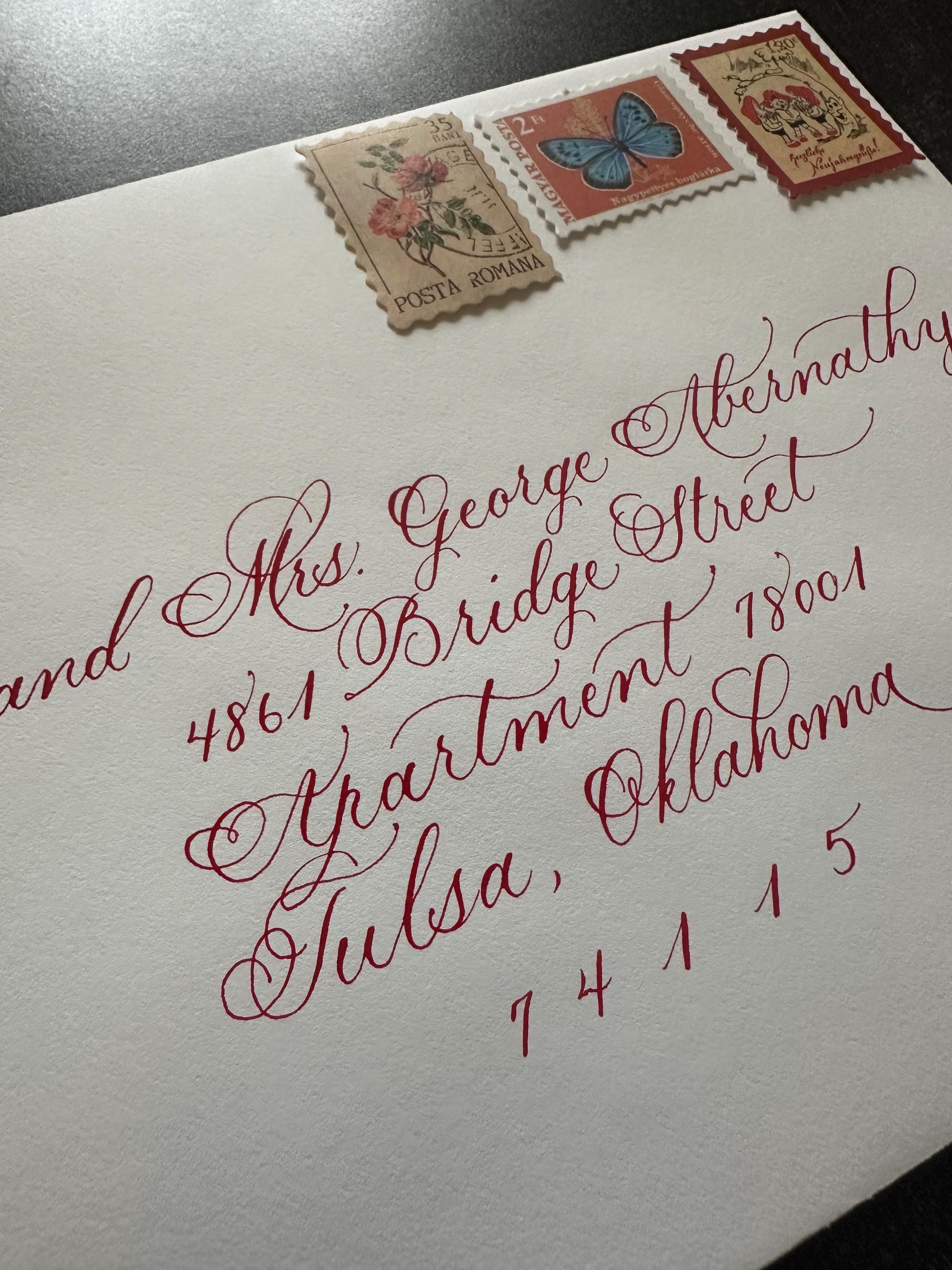 Copperplate Calligraphy Wedding Envelopes: Hand-lettered Addressing - Etsy