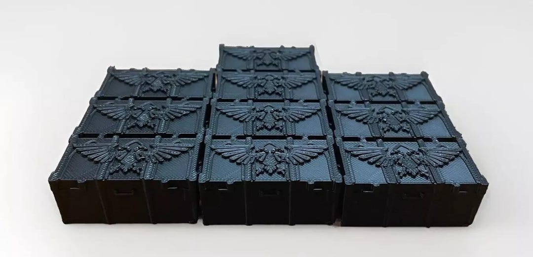 3D Printed Sci-fi Storage Crates Set of 10 - 28mm Scale Terrain War ...