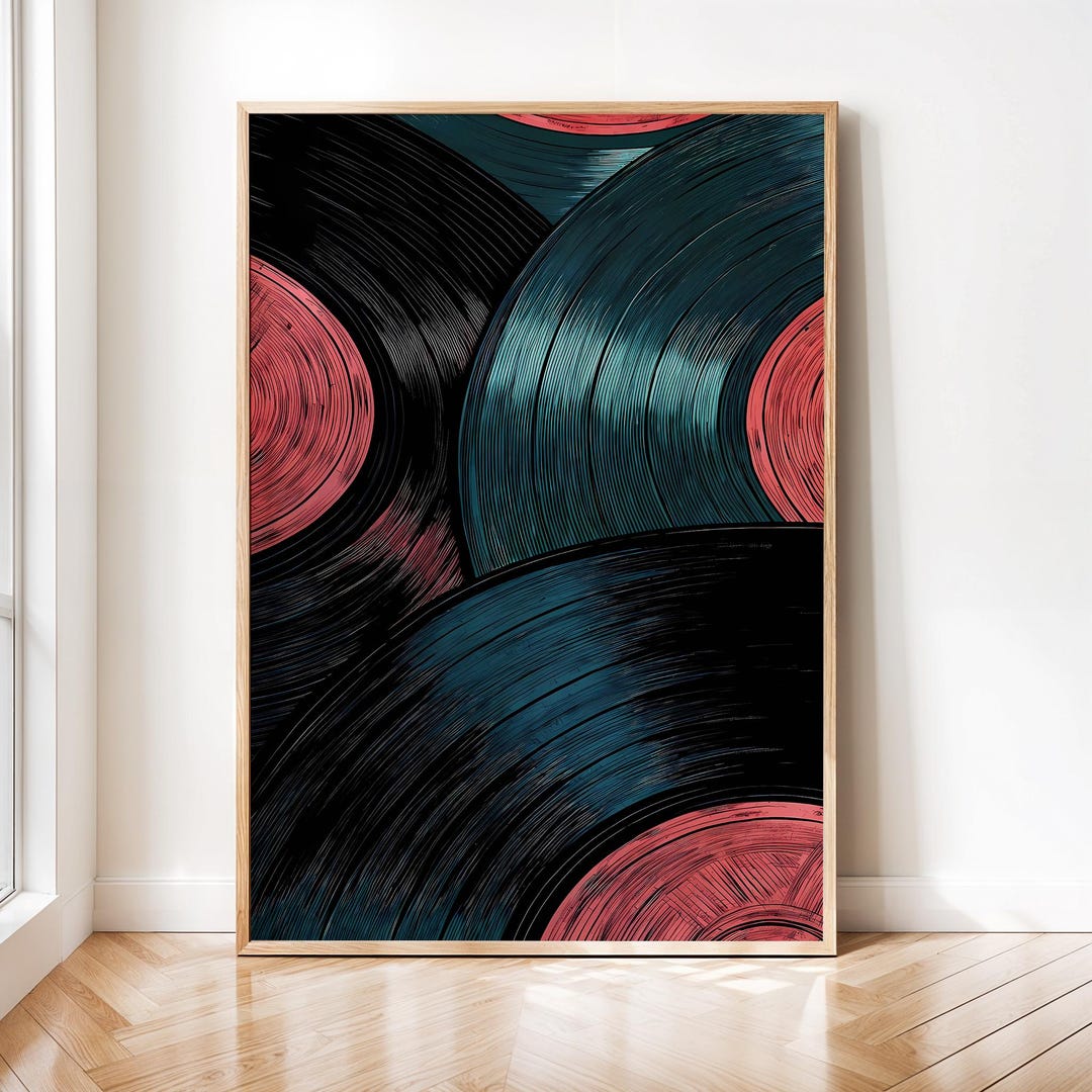 Vintage Record Eclectic Wall Art, Trendy Art, Retro Printable ...