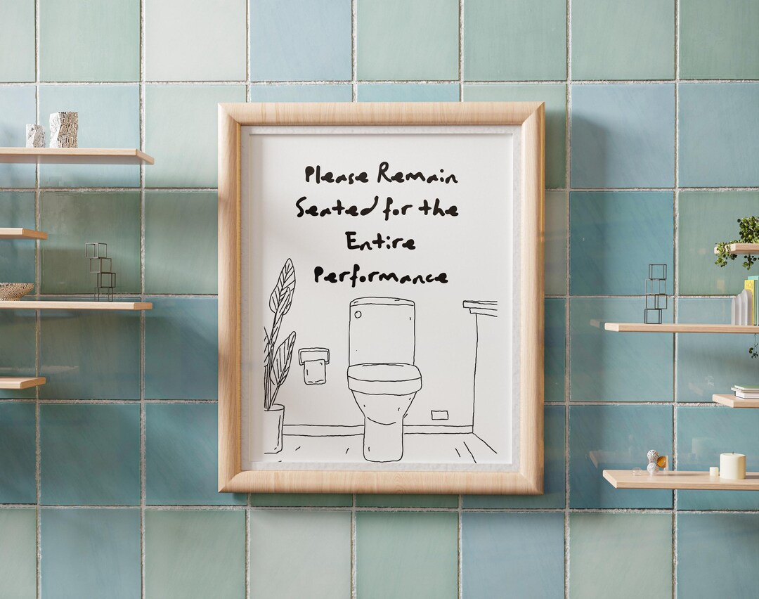 Toilet Printable Art, Bathroom Wall Art, Funny Bathroom Art, Bathroom ...