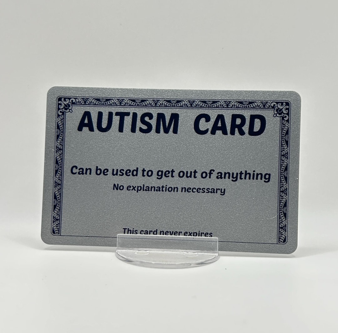Autism Card, Plastic Autism Awareness Gift - Etsy