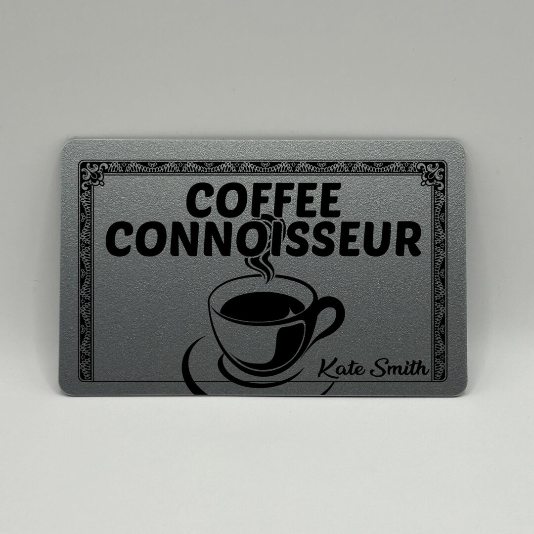 Custom Coffee Connoisseur Award Card, Cute Gift for Coffee Lovers ...