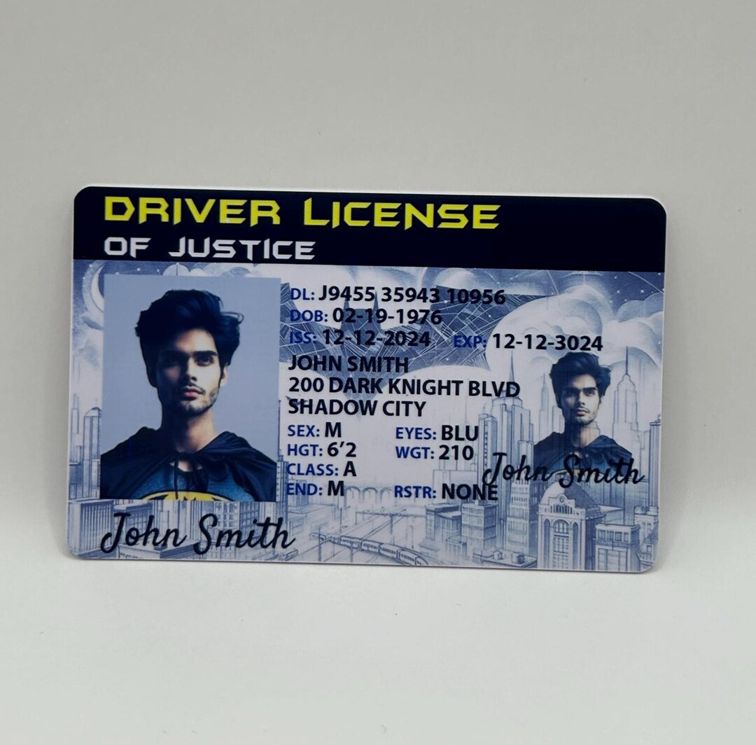 Custom Batman Driver License, Personalized Superhero Birthday Gift - Etsy