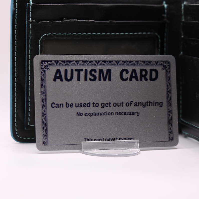 Autism Card, Plastic Autism Awareness Gift - Etsy