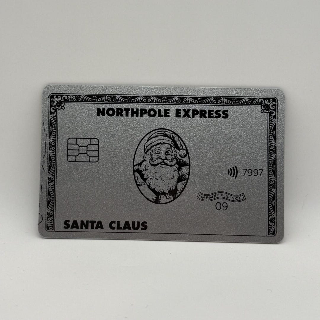 North Pole Express Credit Card Novelty Prop | Pretend Santa Claus ...