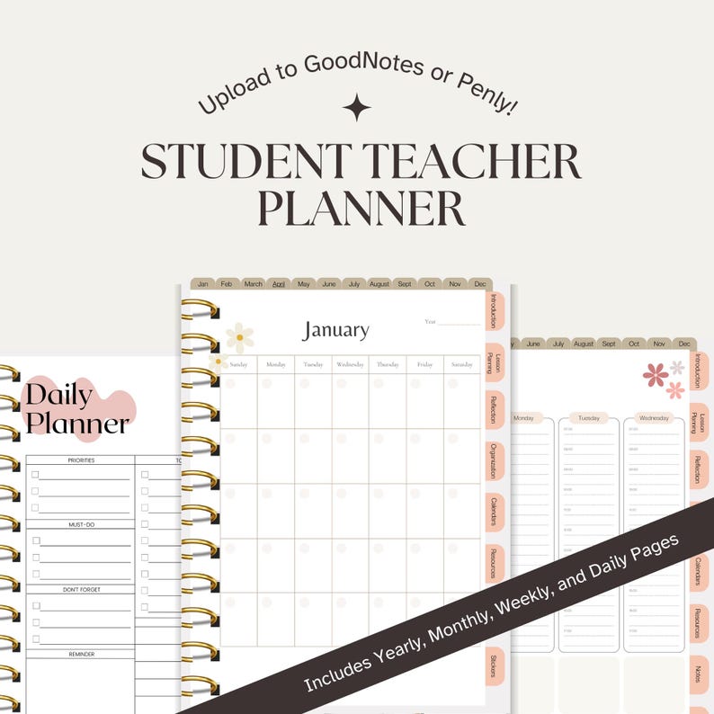 Student Teacher Planner - Etsy