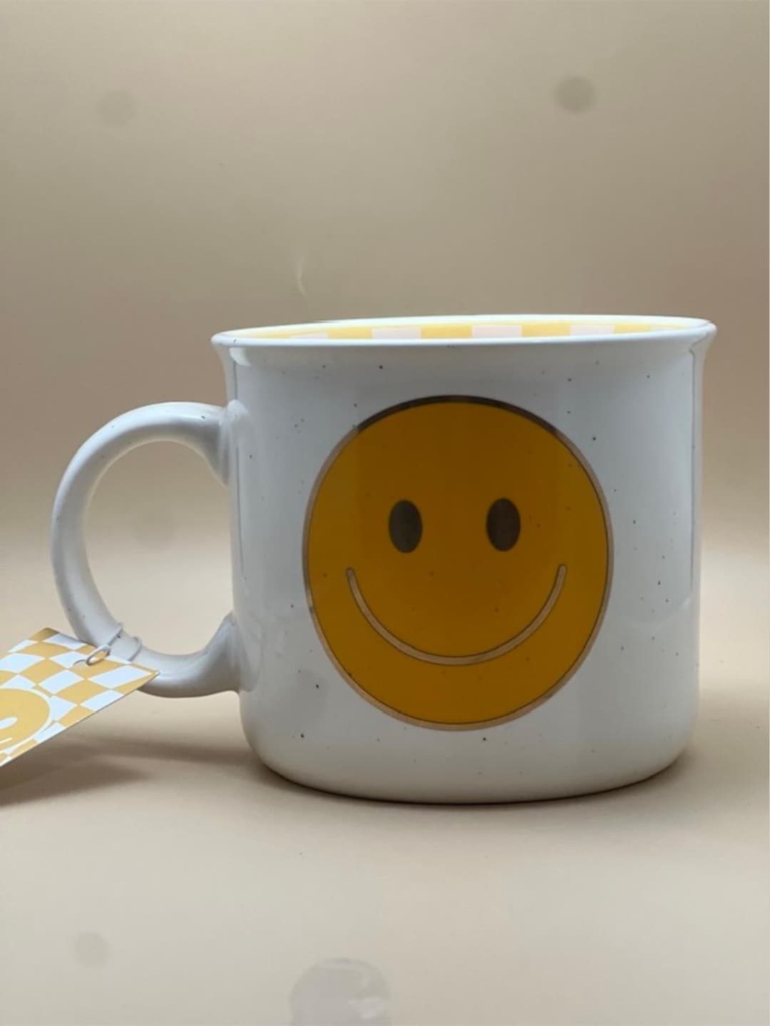 Yellow Smiley Face Ceramic Mug – Retro Happy Face Coffee Cup - Etsy
