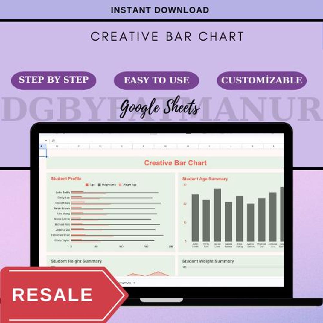Creative Bar Chart Template for Stunning Data Visualization! - Etsy