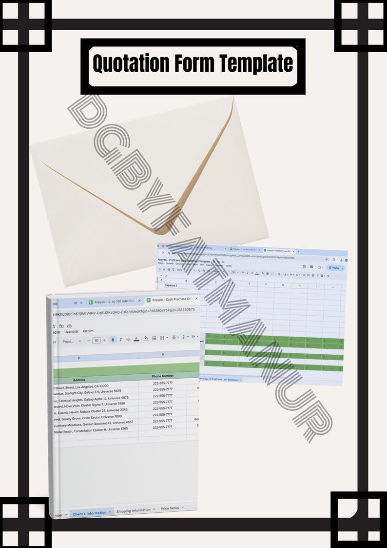 Quick and Easy Quotation Form Template - Etsy