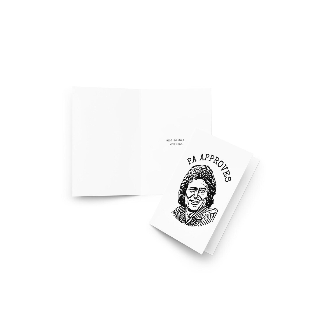 Pa Approves Card – Little House Inspired Greeting Card - Etsy