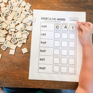 Short Vowel CVC Printable - Early Literacy Worksheets - Etsy