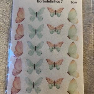Rice Paper Butterfly Aprox 1" *PRE-CUT* Images Universal Pattern, Cake ...