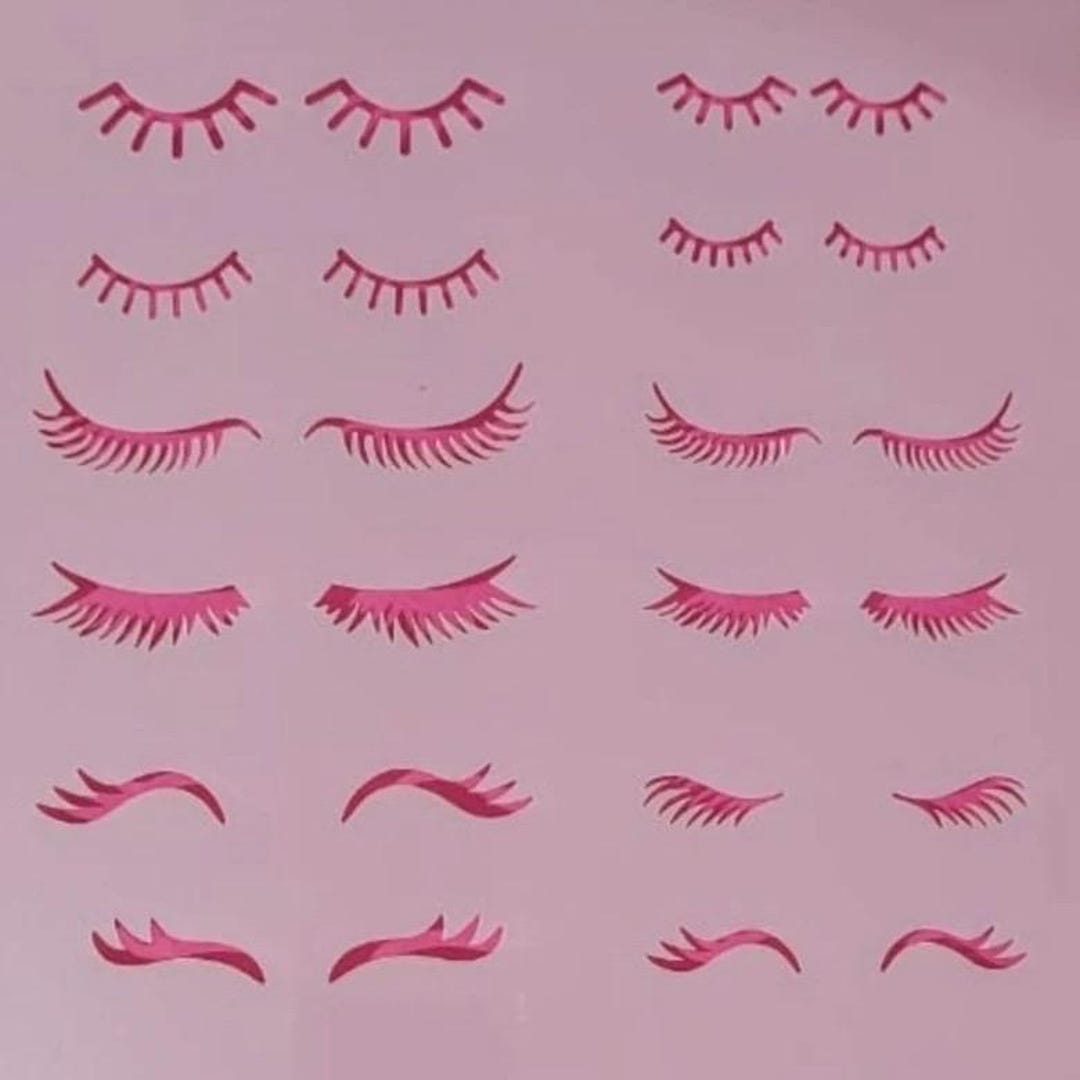 Cookie Stencil Eyelash Pattern, Cake Decoration, Reusable Plastic, Cake ...