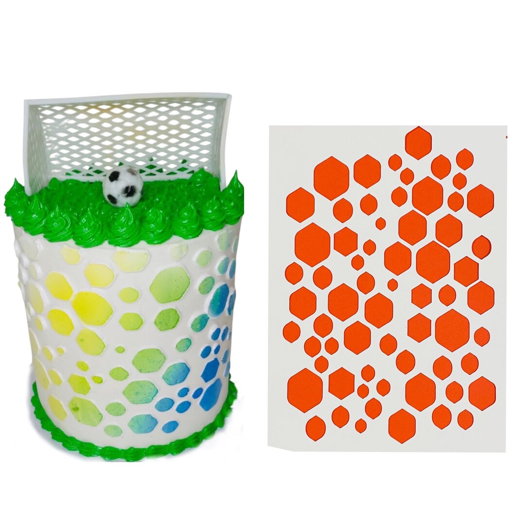 Hive Cake Stencil Pattern, Cake Decoration, Reusable Plastic, Cake ...