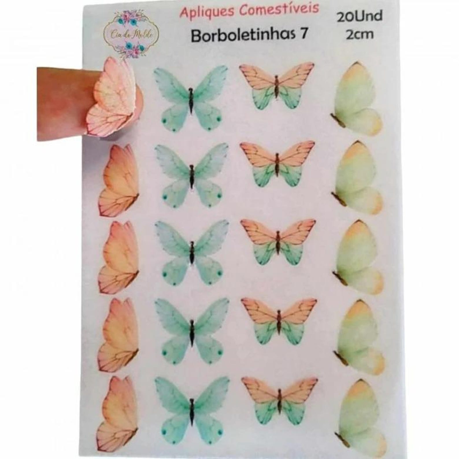 Rice Paper Butterfly Aprox 1" *PRE-CUT* Images Universal Pattern, Cake ...