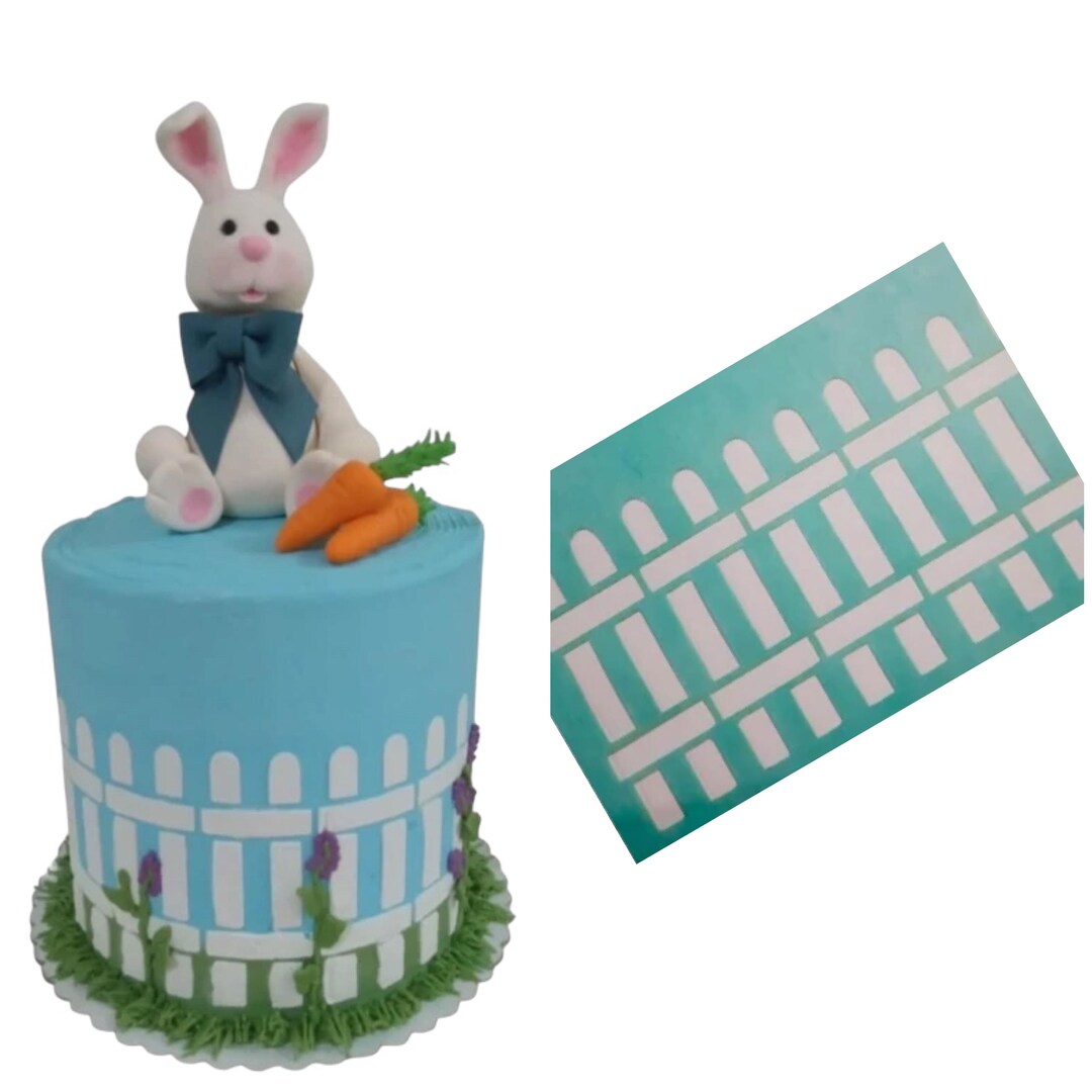 Fence Cake Stencil Pattern, Cake Decoration, Reusable Plastic, Cake ...