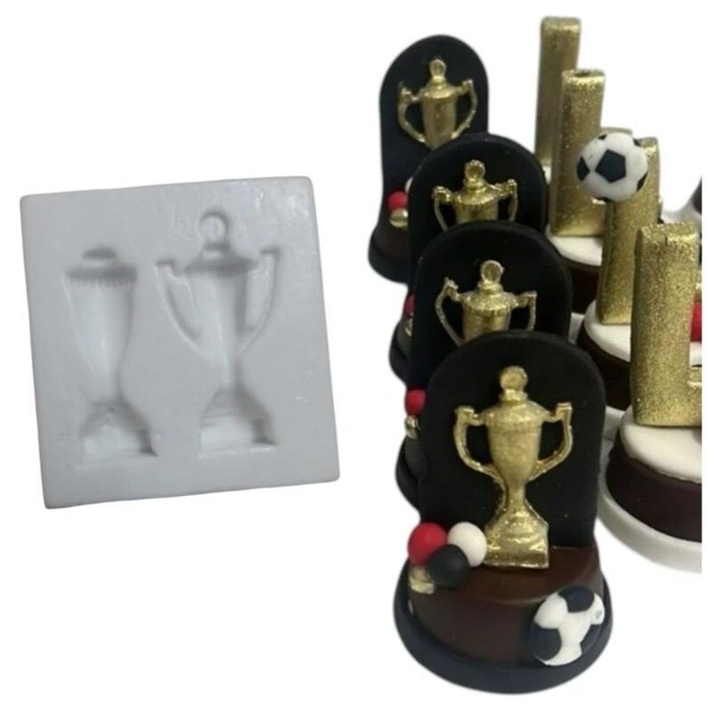 Silicone Mold Trophy DIY Crafts Chocolate Candy, Cupcake Topper Fondant ...