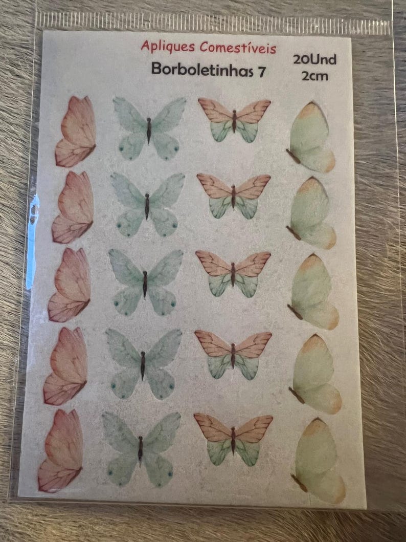 Rice Paper Butterfly Aprox 1" *PRE-CUT* Images Universal Pattern, Cake ...