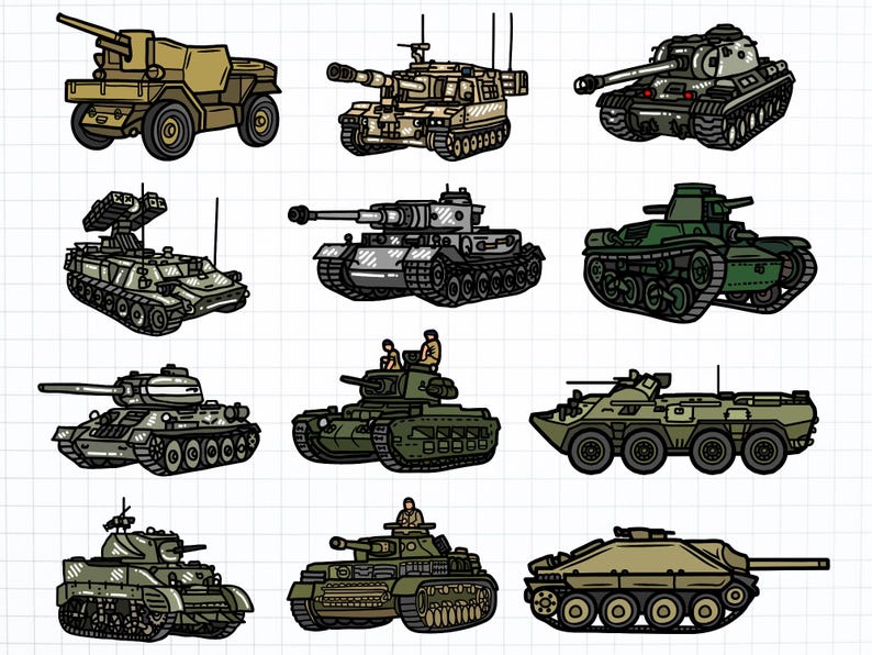 Tank SVG Bundle, Army Tank Cricut, Tank Silhouette, Tank Cut File ...