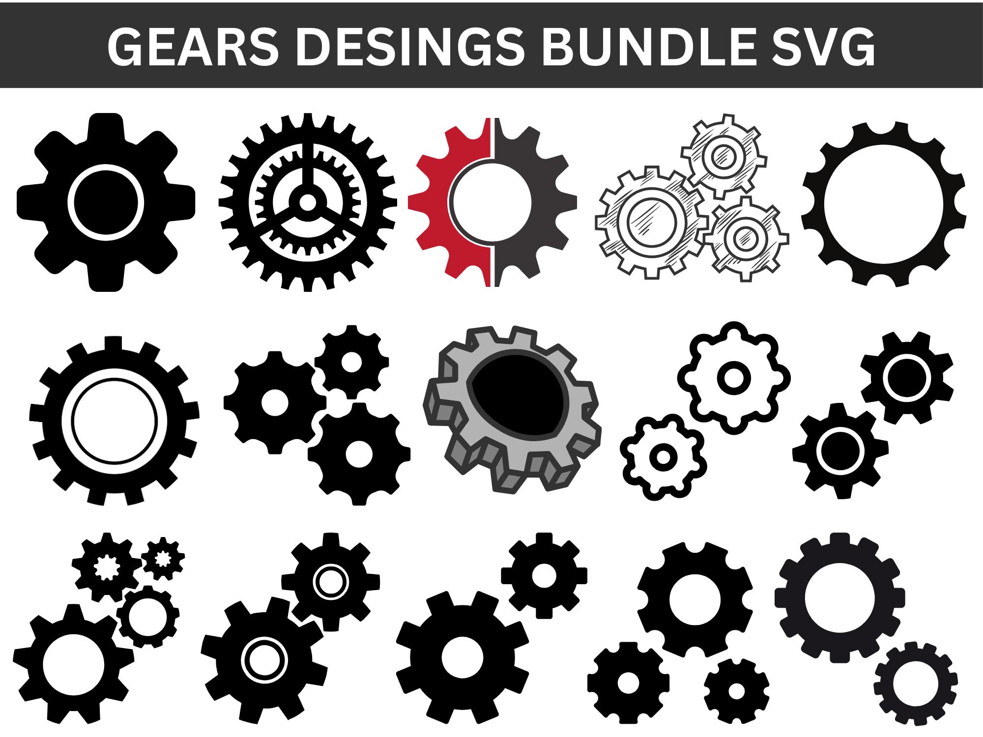 Gears SVG Bundle, Gears PNG Bundle, Gears Clipart, Gears SVG Cut Files ...