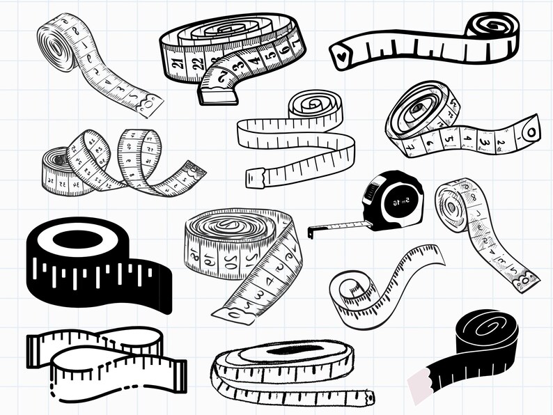 Measuring Tape Svg, SVG Files for Cricut, Measure Svg, Tape Clipart ...