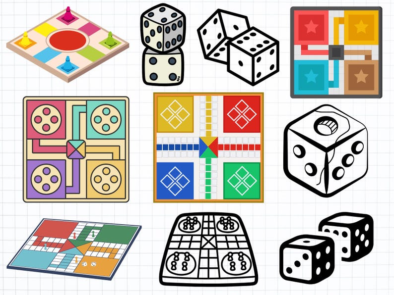 Ludo Game Instant Download, Printable Parcheesi Board Game Template SVG ...