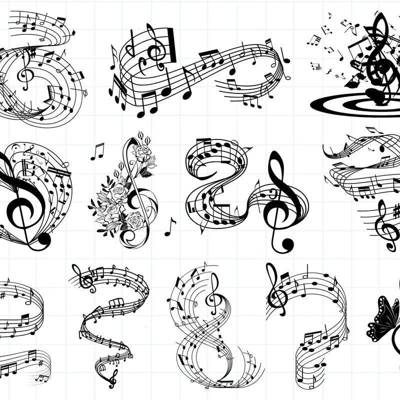Musical Staff Svg - Etsy