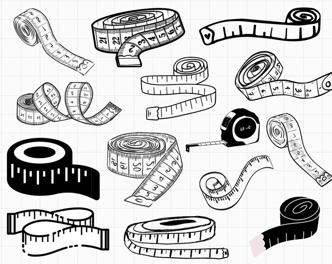 Measuring Tape Svg, SVG Files for Cricut, Measure Svg, Tape Clipart ...