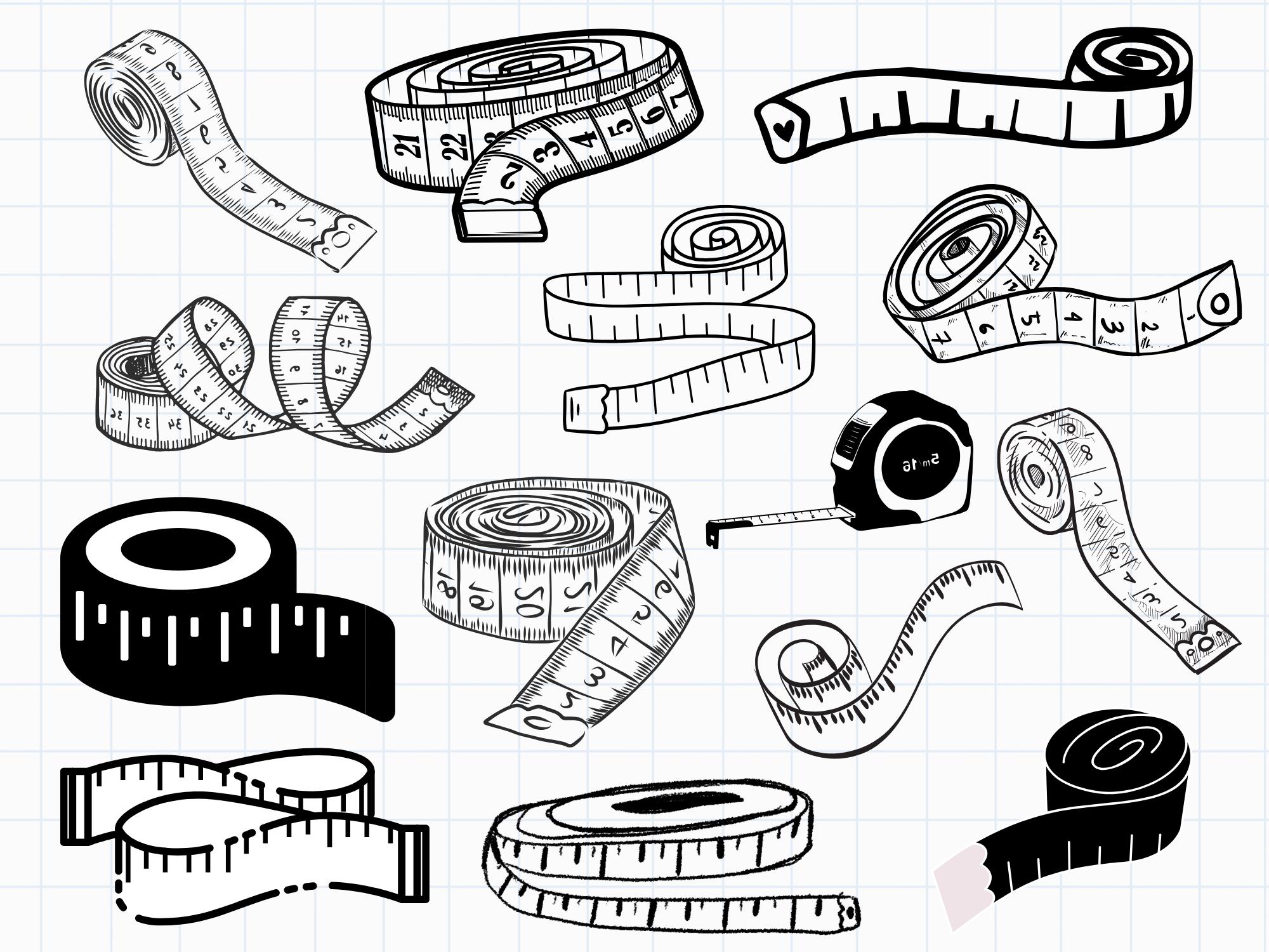 Measuring Tape Svg, SVG Files for Cricut, Measure Svg, Tape Clipart ...