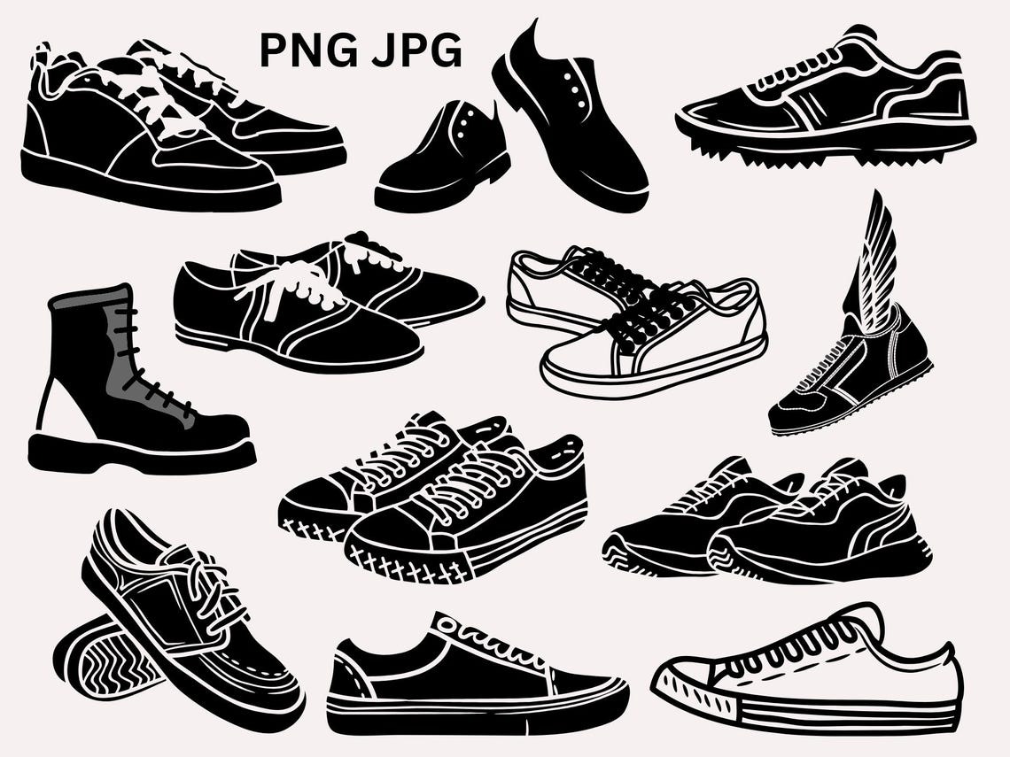Sneaker Svg Bundle, Sneakers Svg, Running Shoes, Sneaker Clipart, Png ...