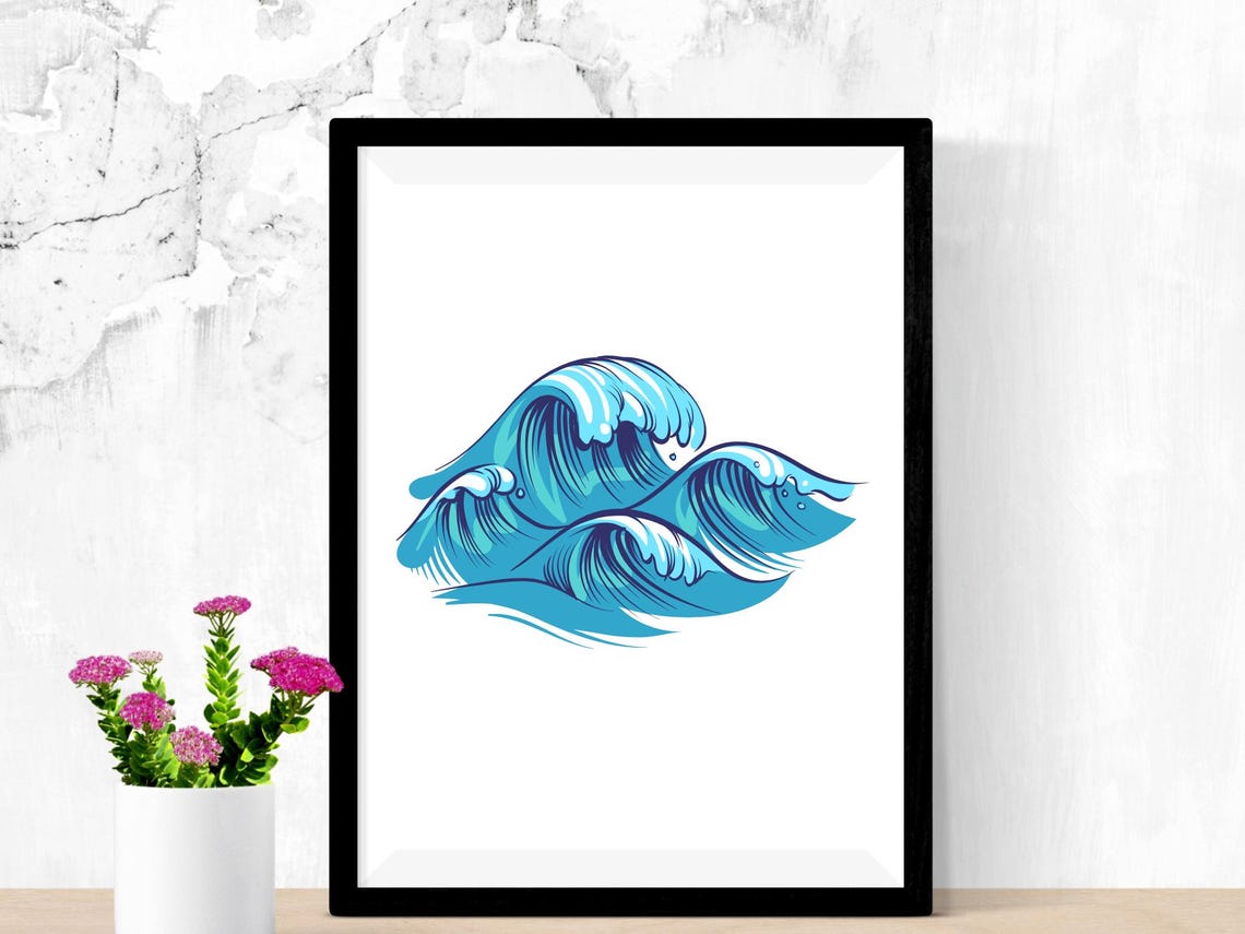 Wave Svg Bundle, Water Waves Svg, Ocean Waves Svg, Drop Svg, Tidal ...
