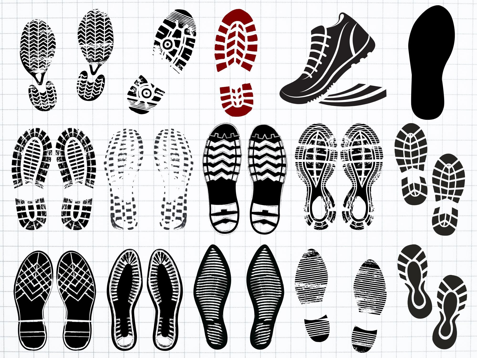 Footprint SVG, Foot Print Svg, Footprint Clipart, Shoe Print Svg, Shoe ...