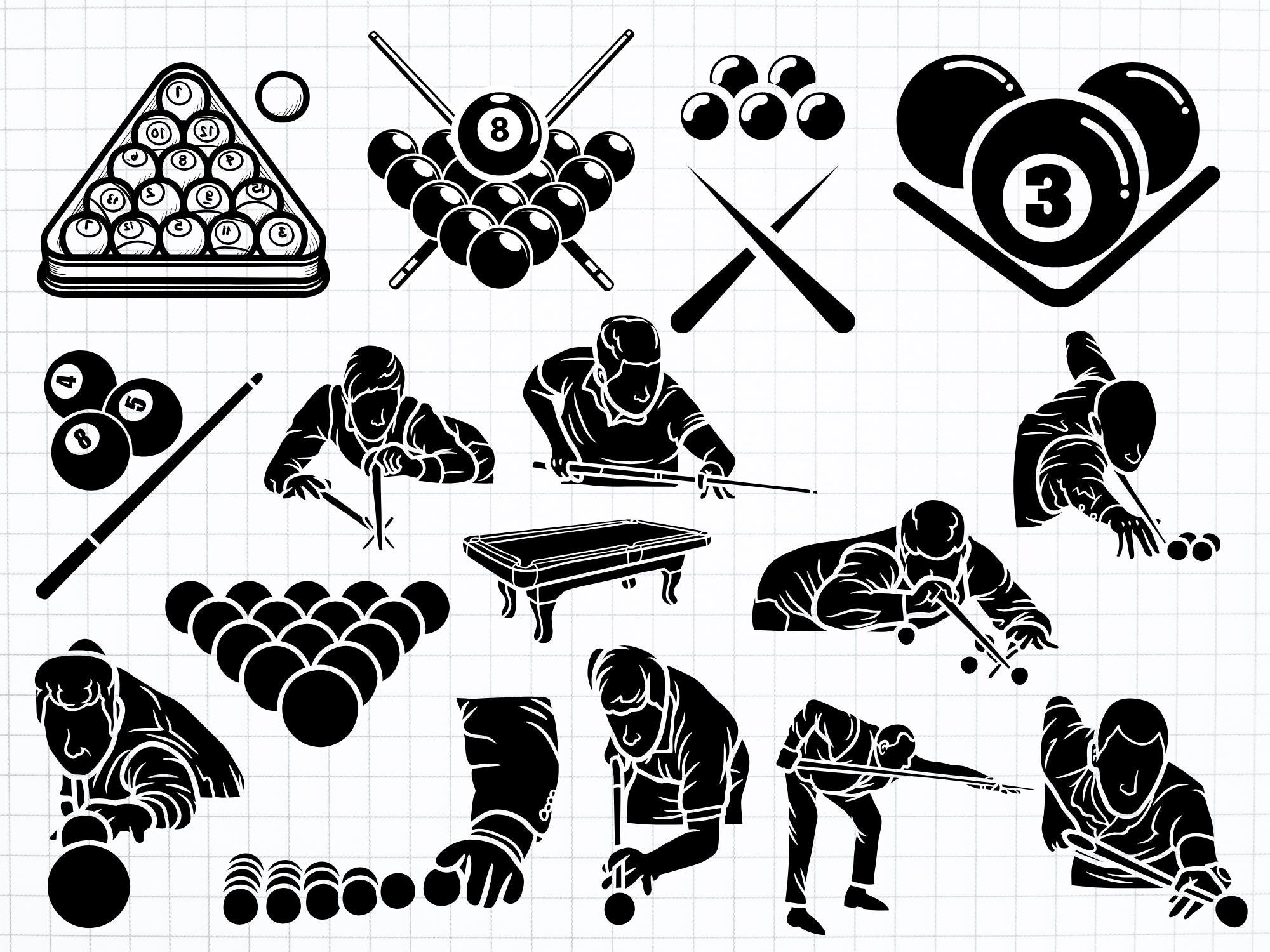 Billiards SVG, Billiards Logo Svg, Billiard PNG, Snooker Clipart, Pool ...
