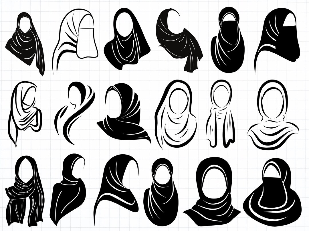 Hijab SVG Bundle, Svg Files for Cricut, Hijab PNG, Hijab Clipart ...